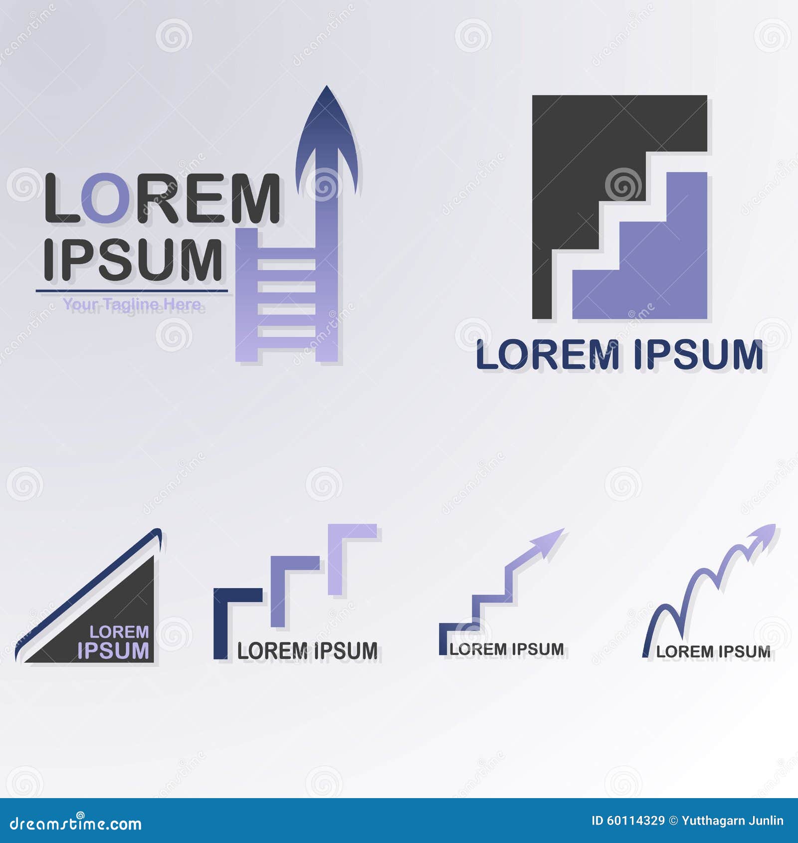 Blue Stairs stock vector. Illustration of direction, ladder - 60114329