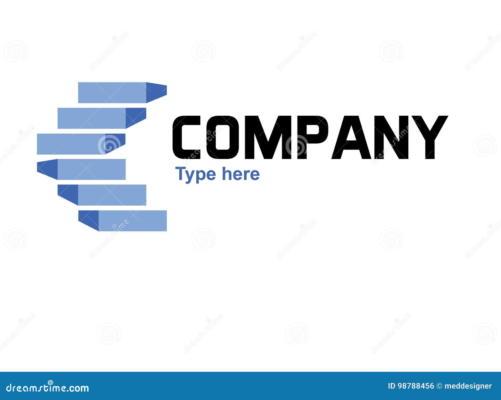 Blue stairs logo stock vector. Illustration of staircases - 98788456
