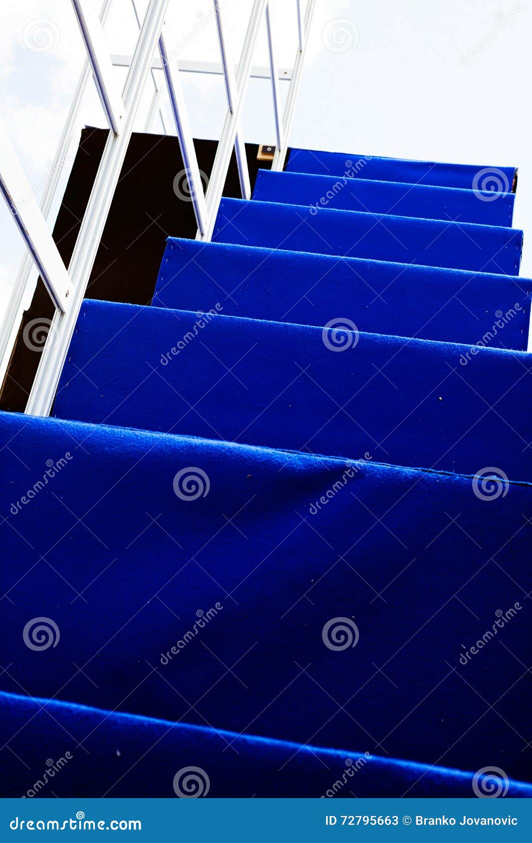 Blue stairs stock image. Image of step, staircase, architecture - 72795663