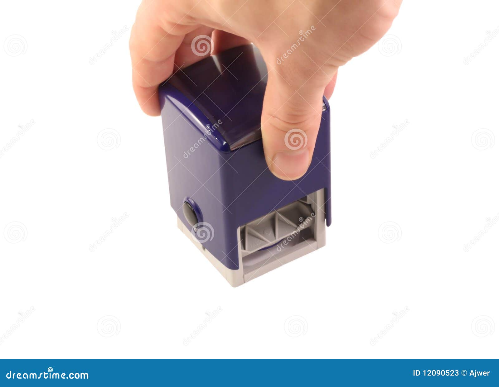 A blue stamp stock image. Image of single, printing, studio - 12090523