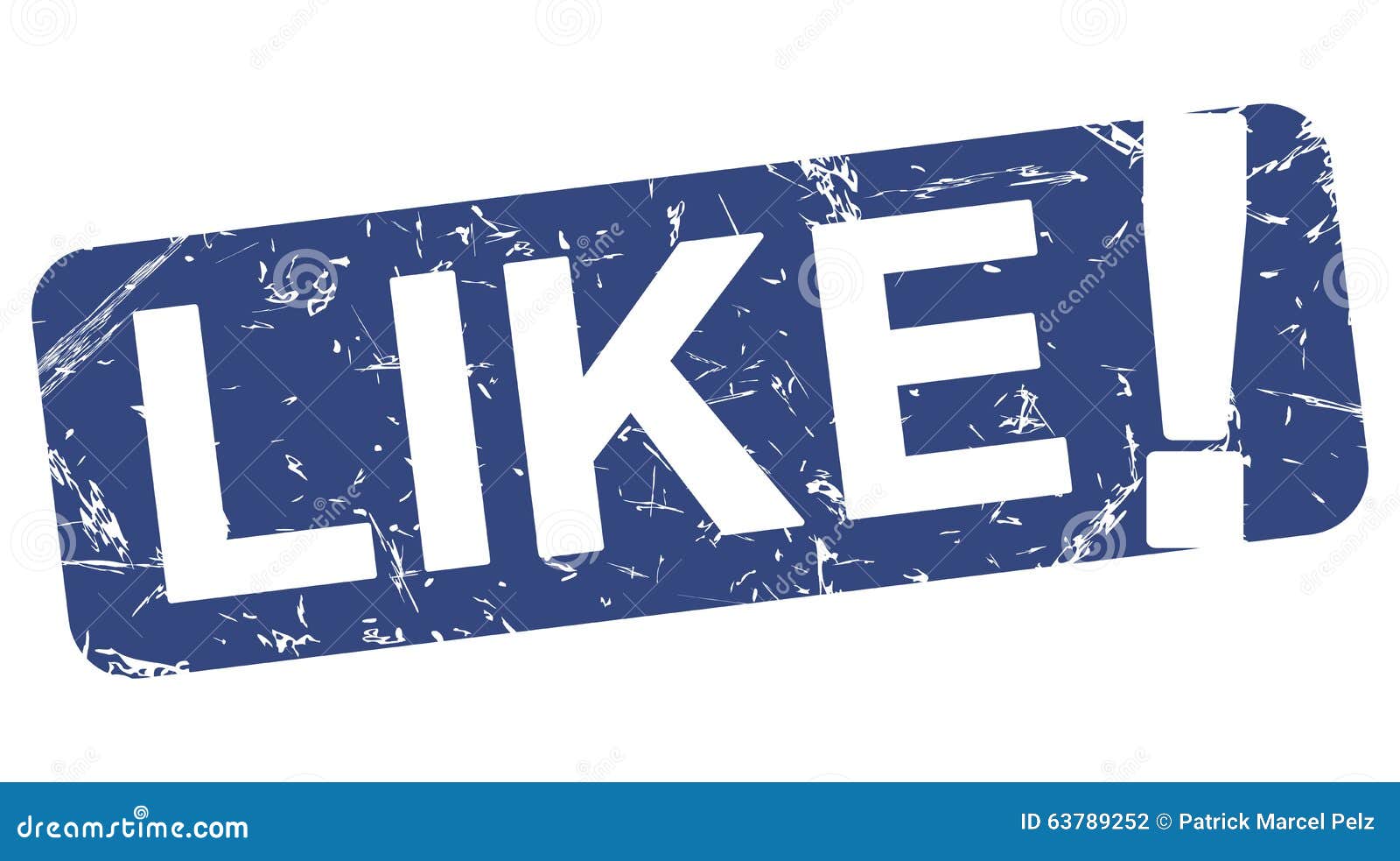 Blue stamp - like ! stock vector. Illustration of cheaper - 63789252