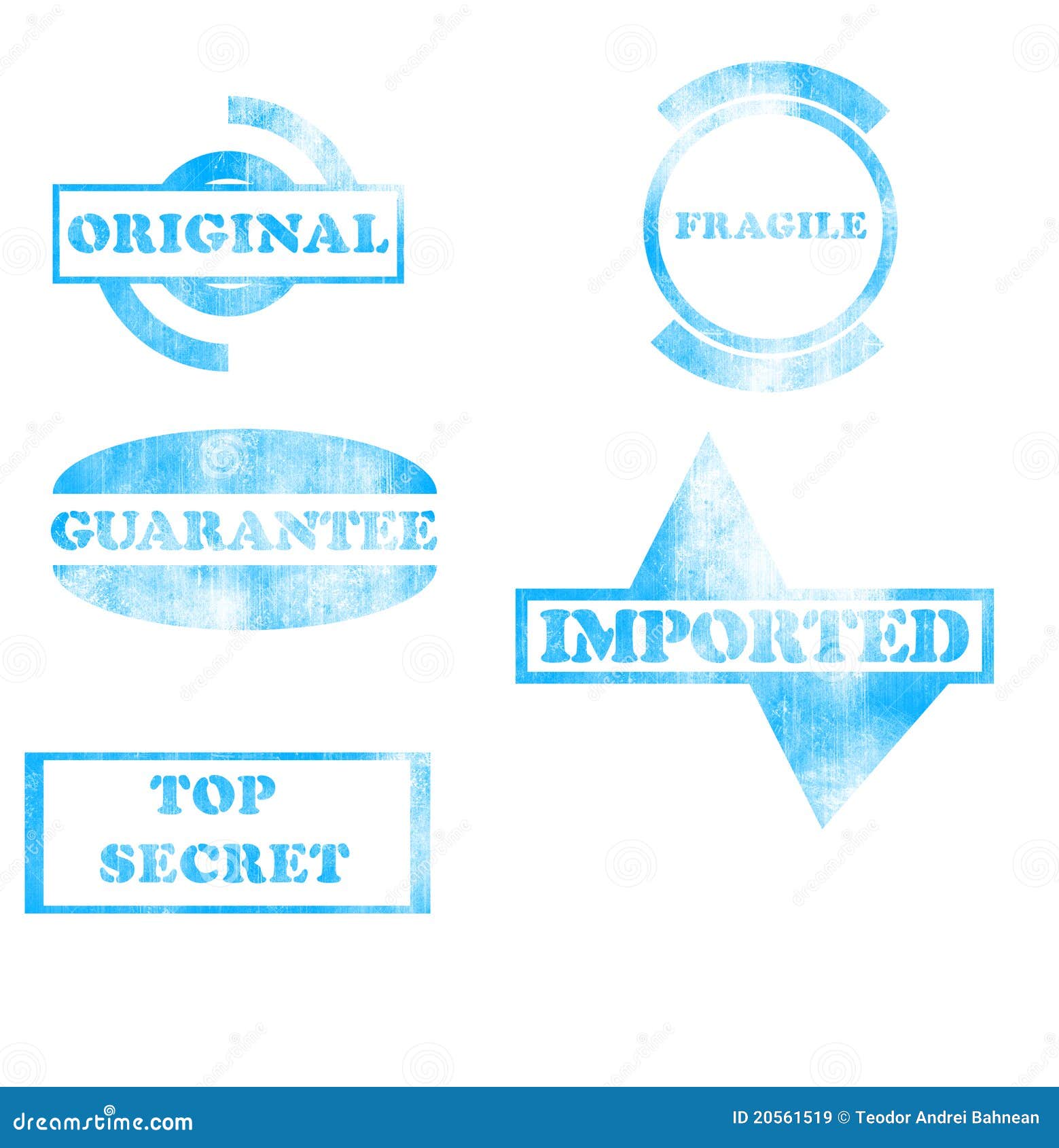 Blue stamps collection stock illustration. Illustration of tested ...