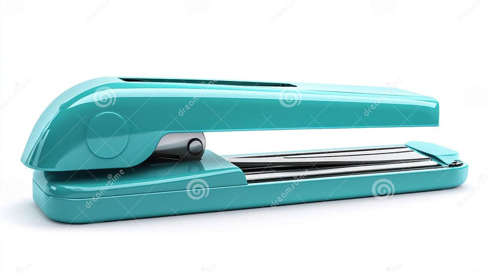 A Blue Stapler with a Handle on Top of it, AI Stock Image - Image of ...