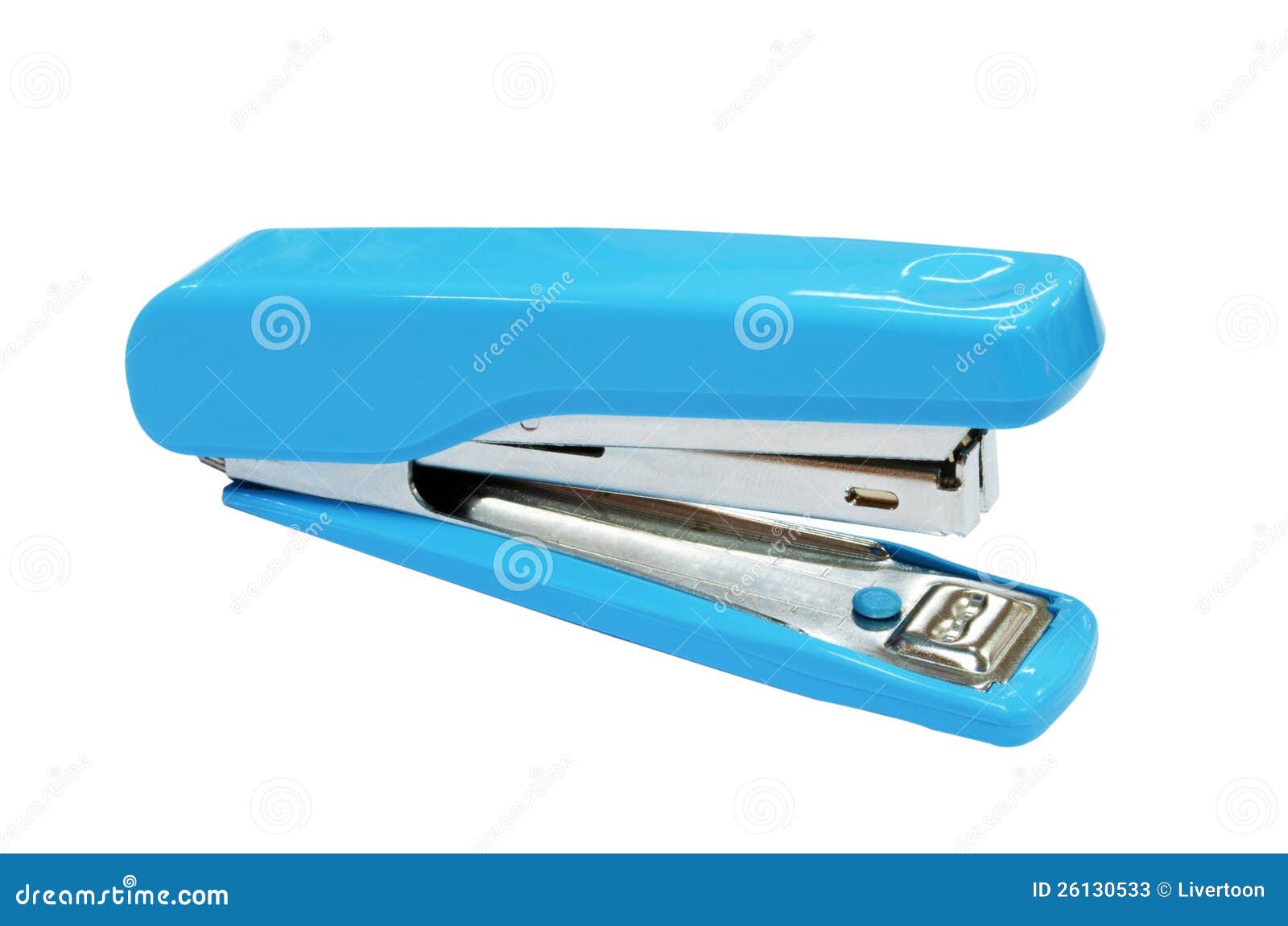 Blue Stapler On A White Background With Staples Royalty-Free Stock ...