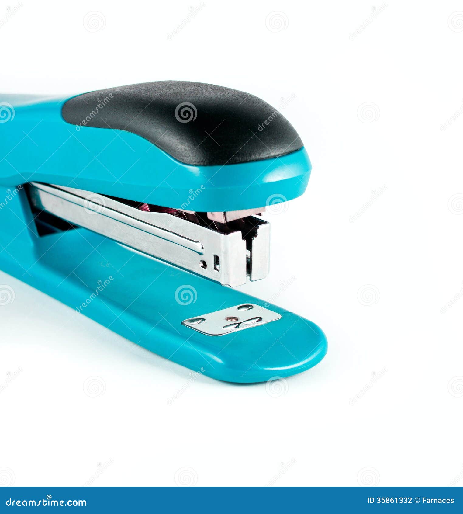 Blue stapler stock photo. Image of close, common, school - 35861332