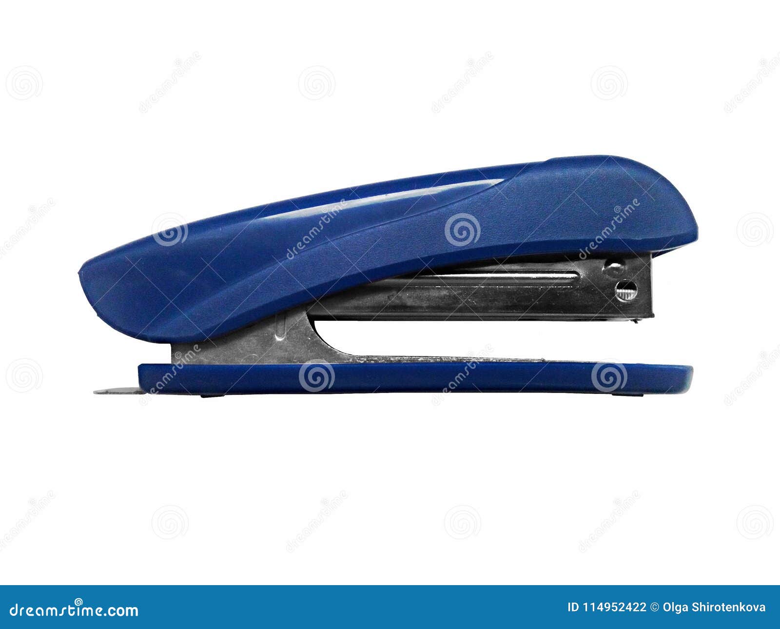 Blue Stapler Isolated on a White Background. Stock Photo - Image of ...
