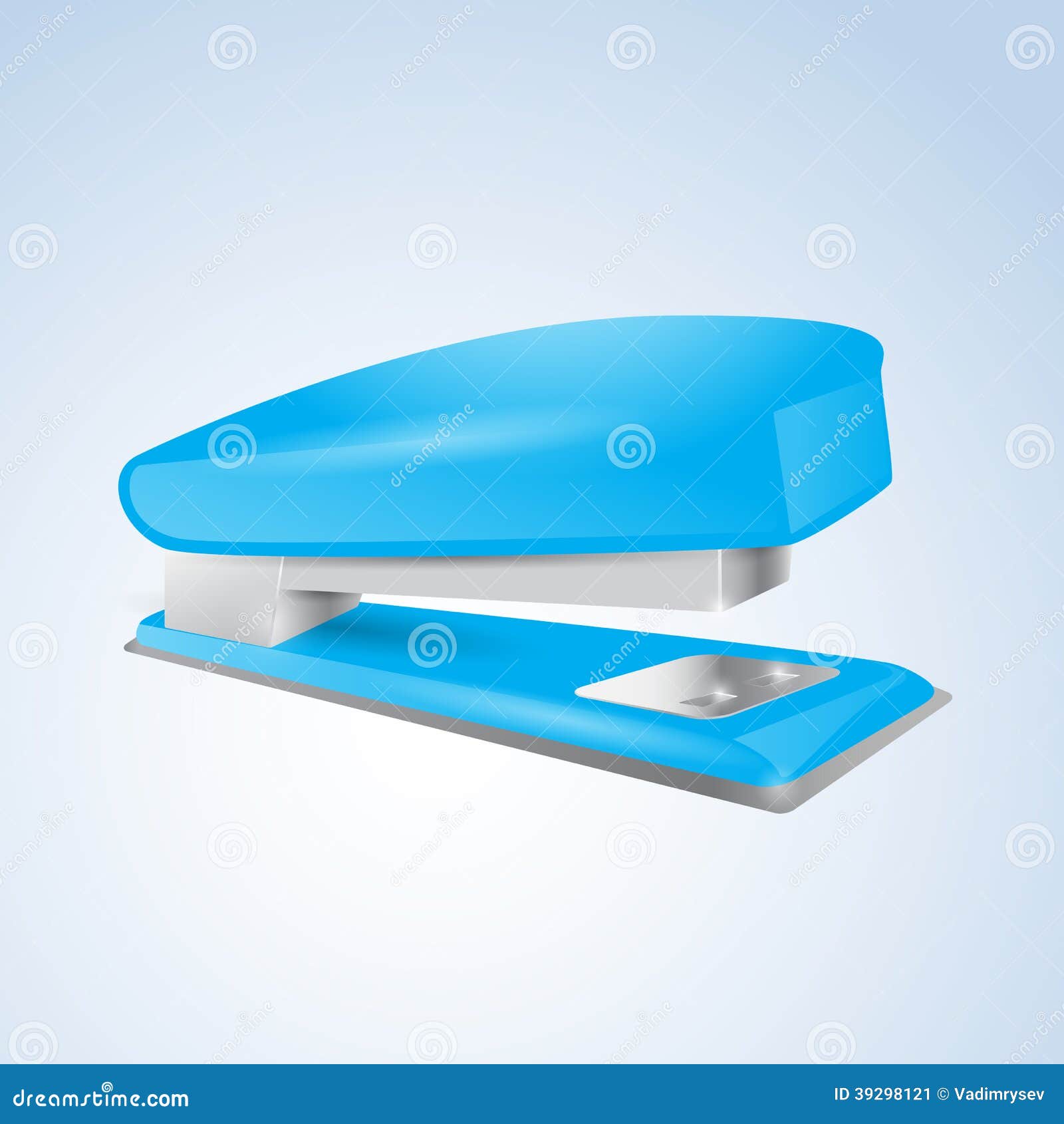 Blue Stapler Watercolor Cartoon Vector | CartoonDealer.com #266622353