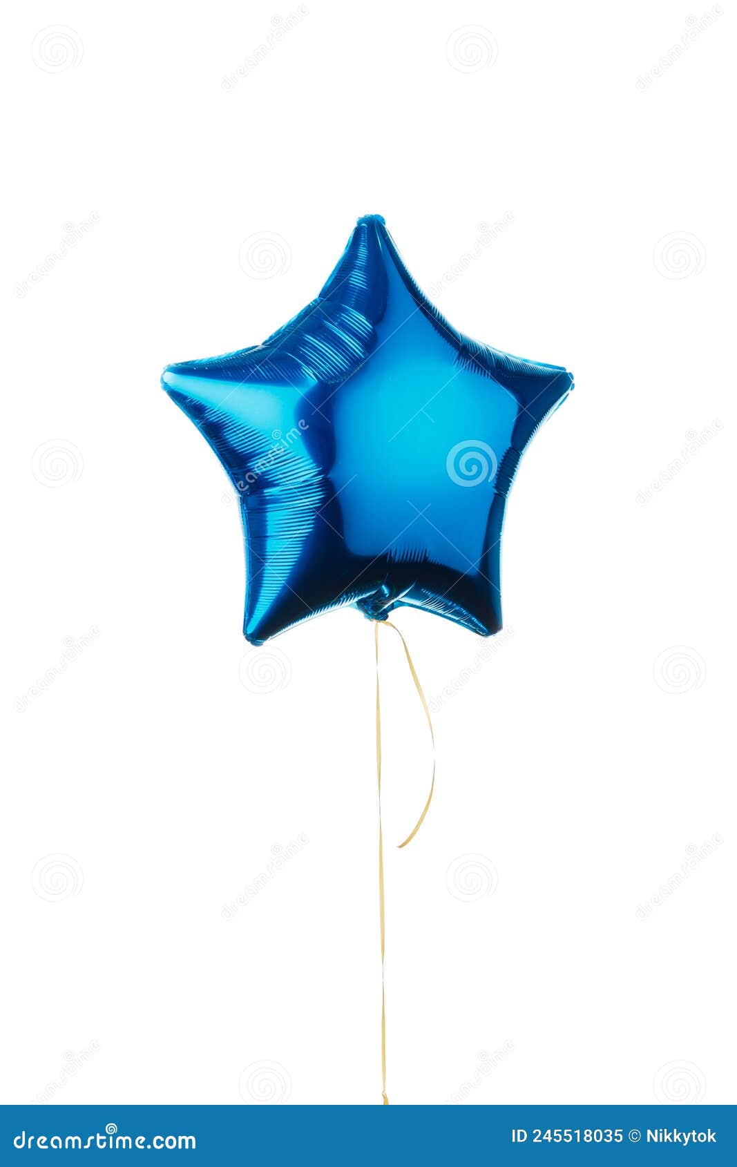 Blue Star Balloon, Isolated on White Stock Image - Image of holiday ...