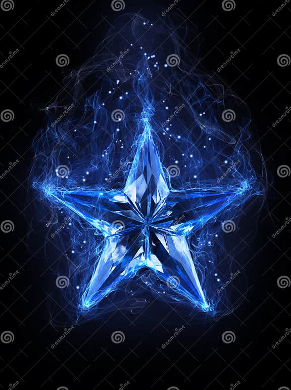 Blue star stock image. Image of light, bizarre, black - 43743851