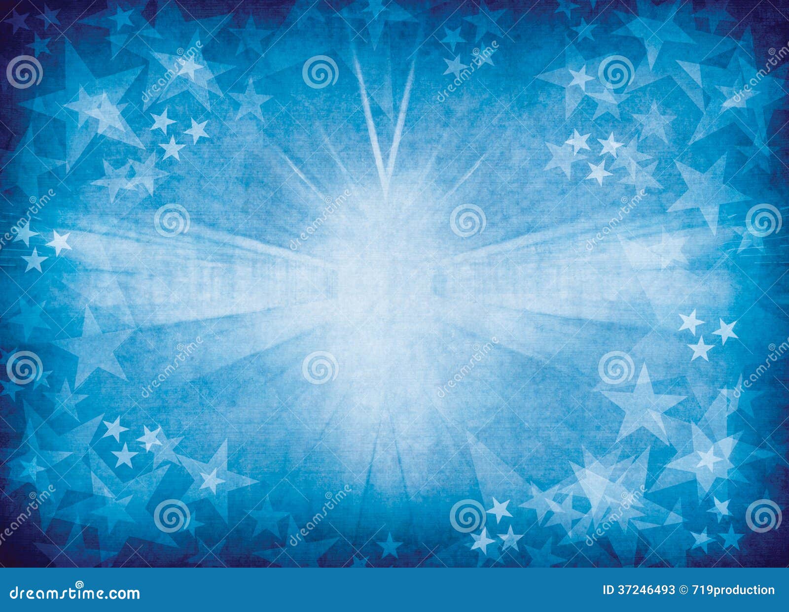 Blue Star Burst Background. Stock Illustration - Illustration of ...