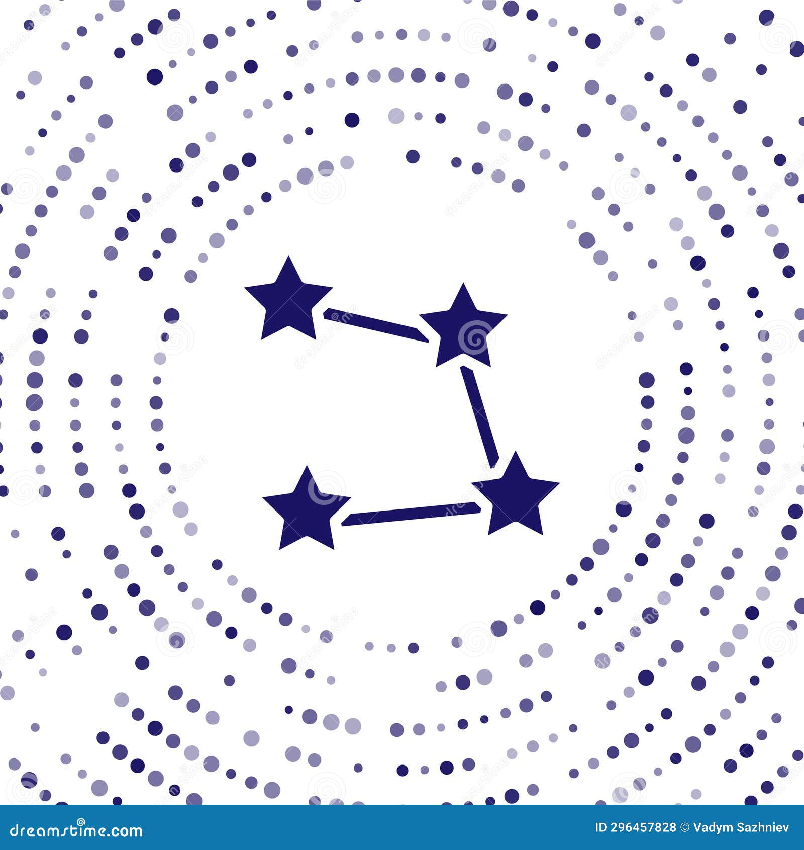 Blue Star Constellation Zodiac Icon Isolated on White Background ...