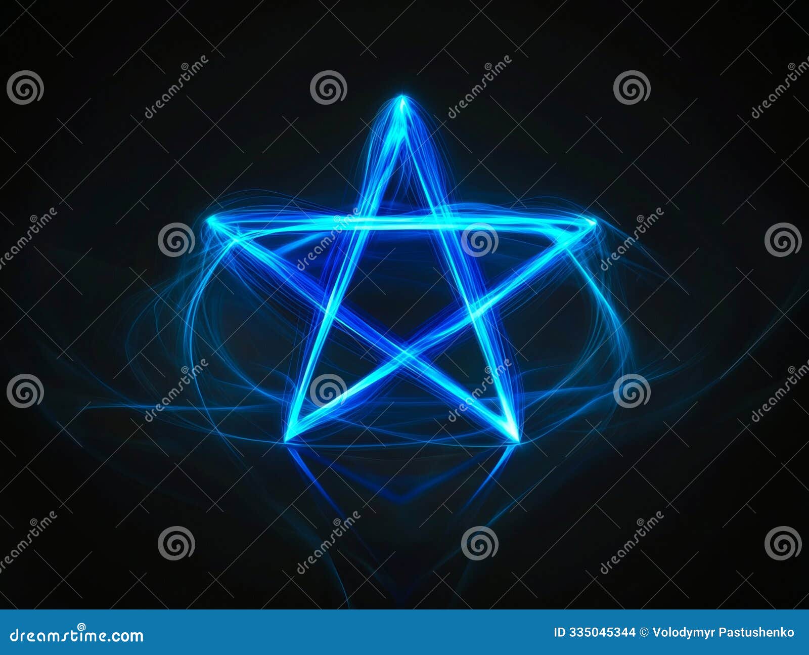 A Blue Star of David on a Black Background Stock Photo - Image of ...
