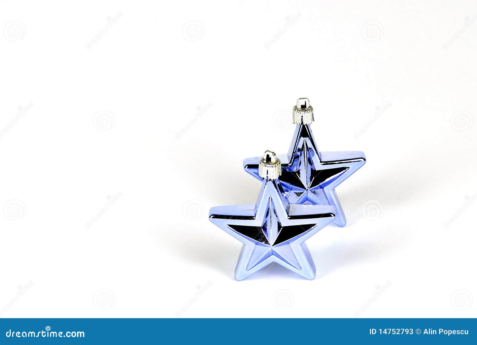 Blue Star Decorations for Christmas Tree Stock Image - Image of gift ...