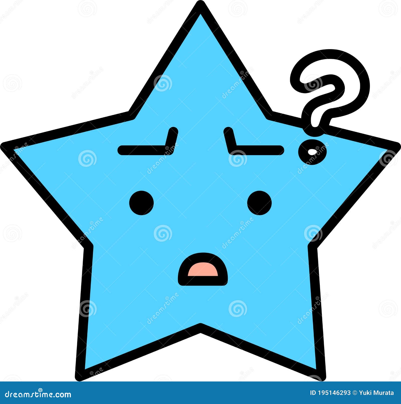 Blue Star emoticon icon stock vector. Illustration of happy - 195146293