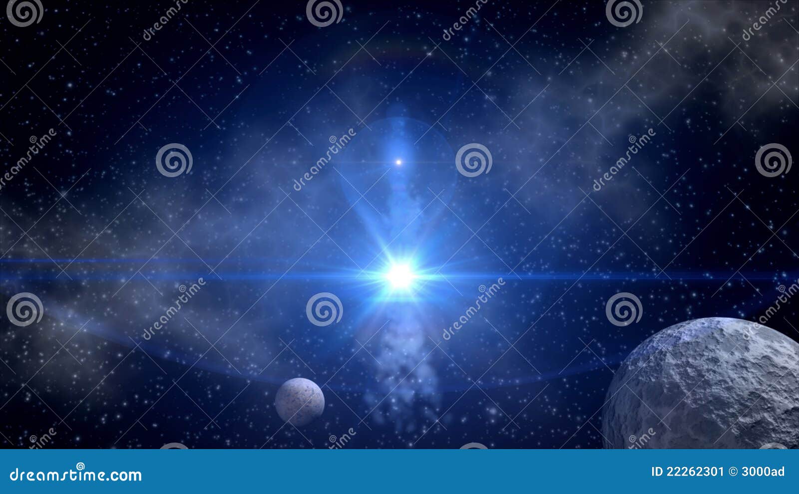 Blue Star Explosion for Sci-fi Backgrounds Stock Illustration ...