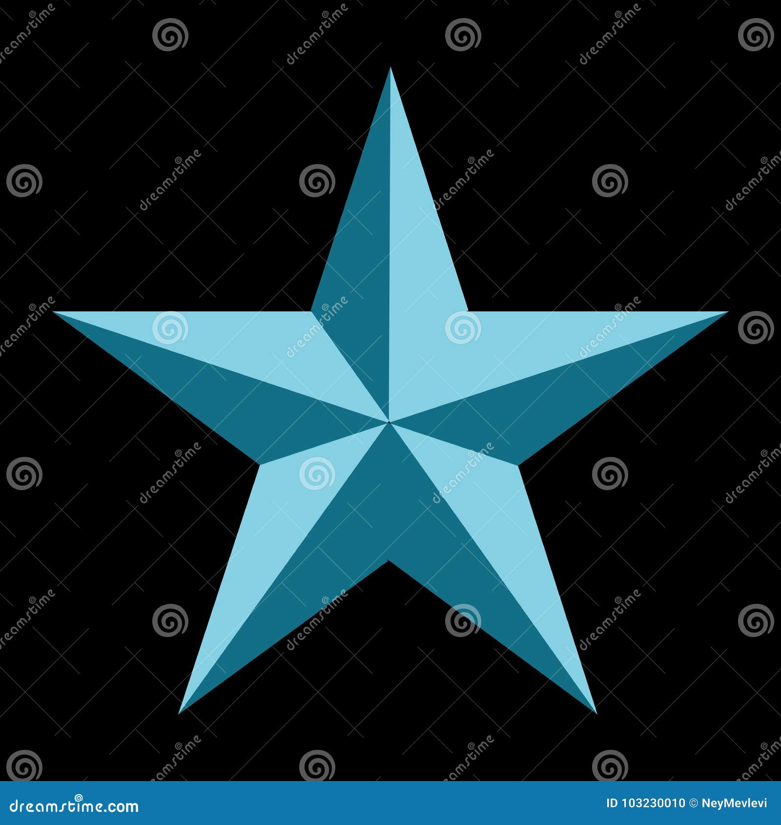 Blue star full color stock vector. Illustration of blue - 103230010