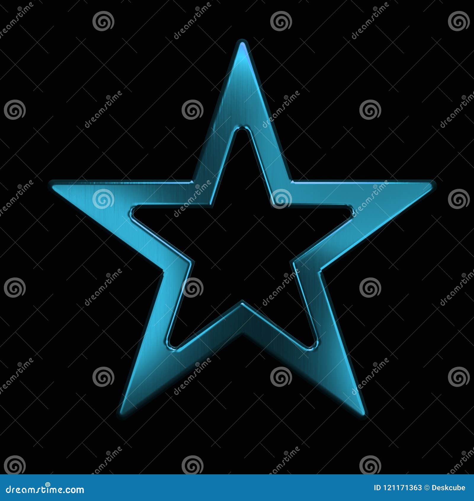 Blue Star Icon. 3D Gold Render Illustration Stock Illustration ...