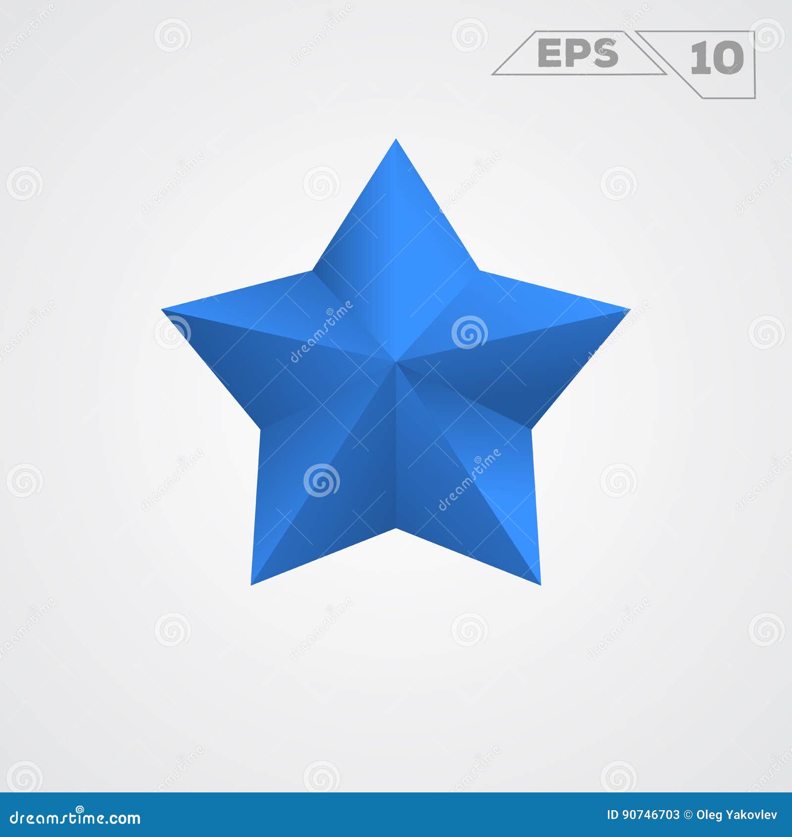 Blue star icon stock vector. Illustration of decorative - 90746703