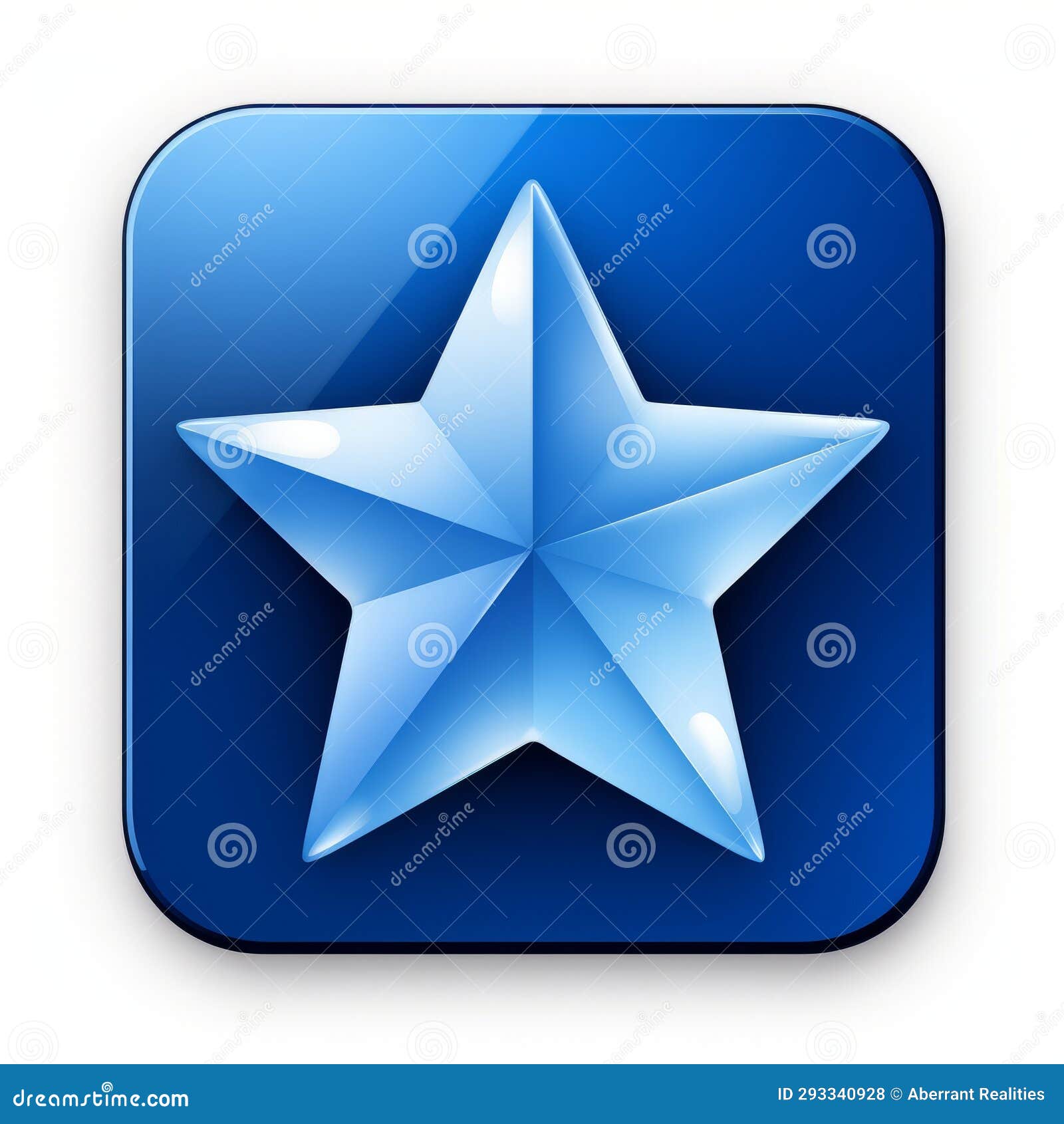 A Blue Star Icon on a White Background Stock Illustration ...