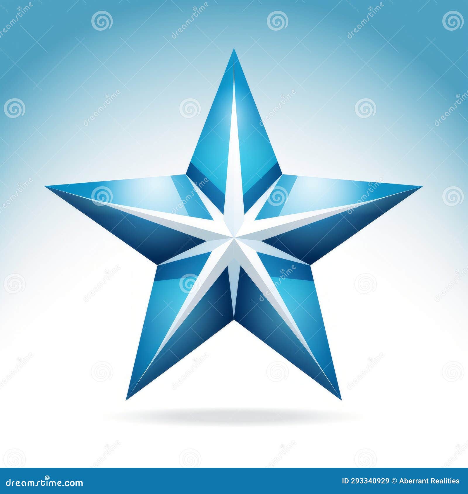 A Blue Star Icon on a White Background Stock Illustration ...