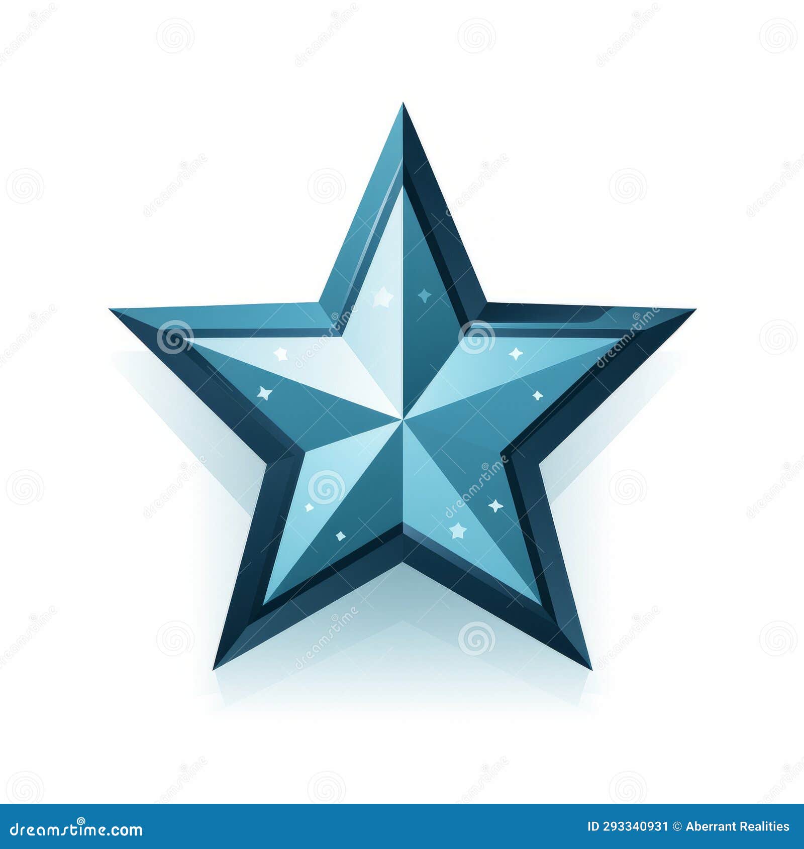A Blue Star Icon on a White Background Stock Illustration ...