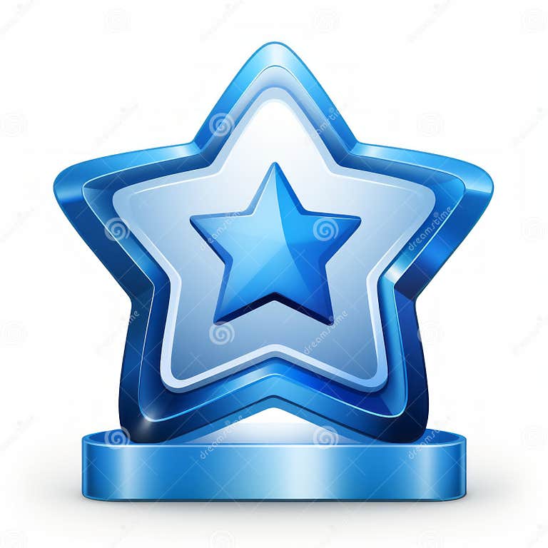 A Blue Star Icon on a White Background Stock Illustration ...