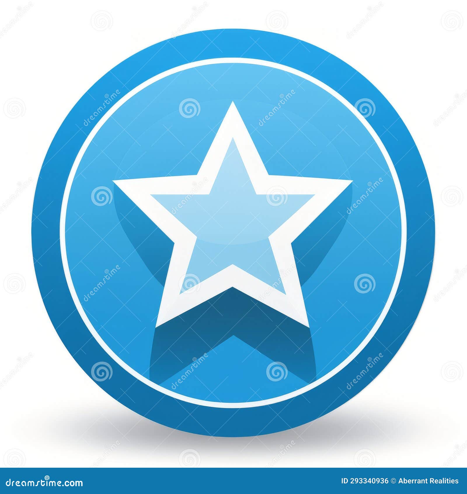 A Blue Star Icon on a White Background Stock Illustration ...