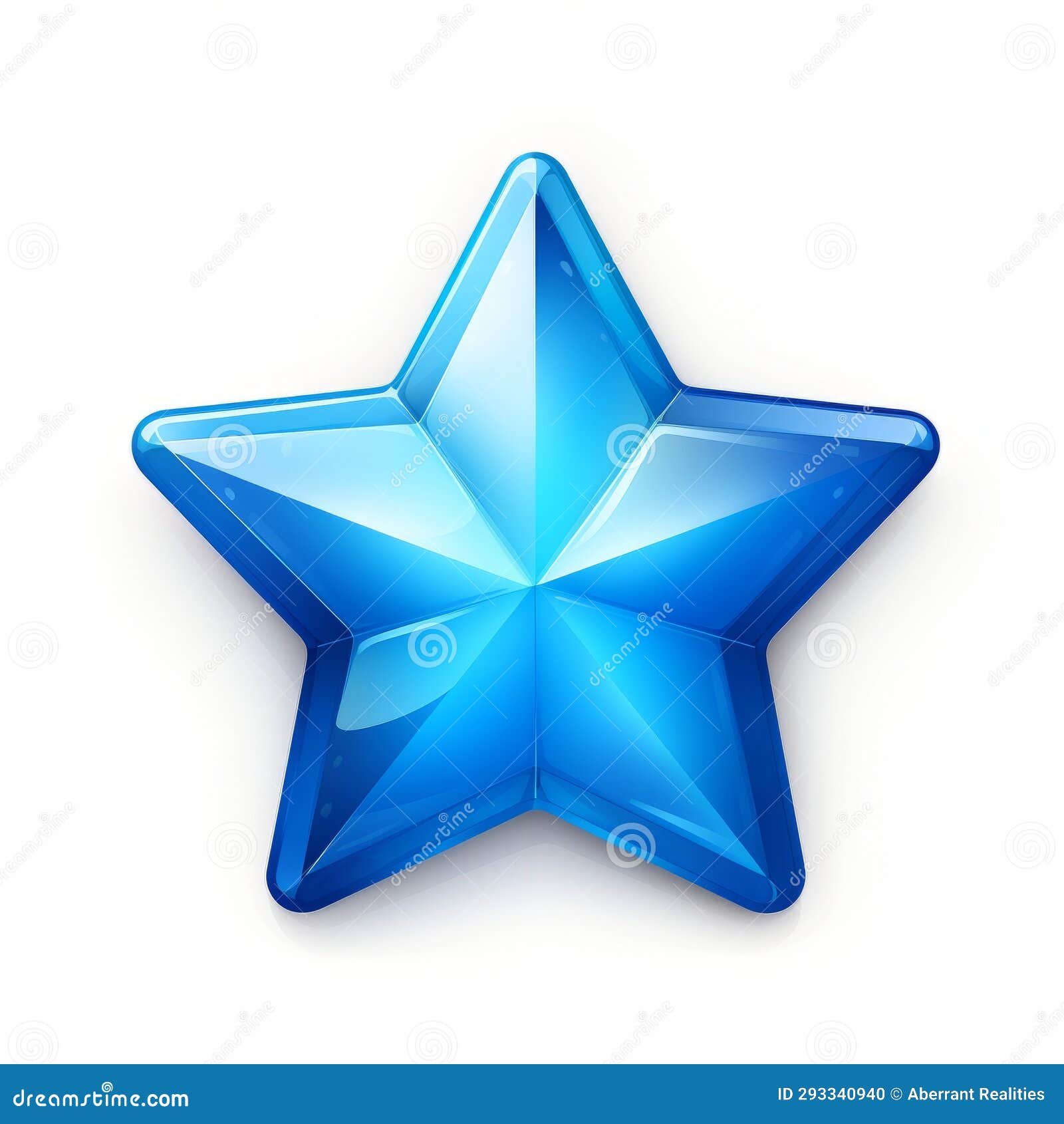 A Blue Star Icon on a White Background Stock Illustration ...