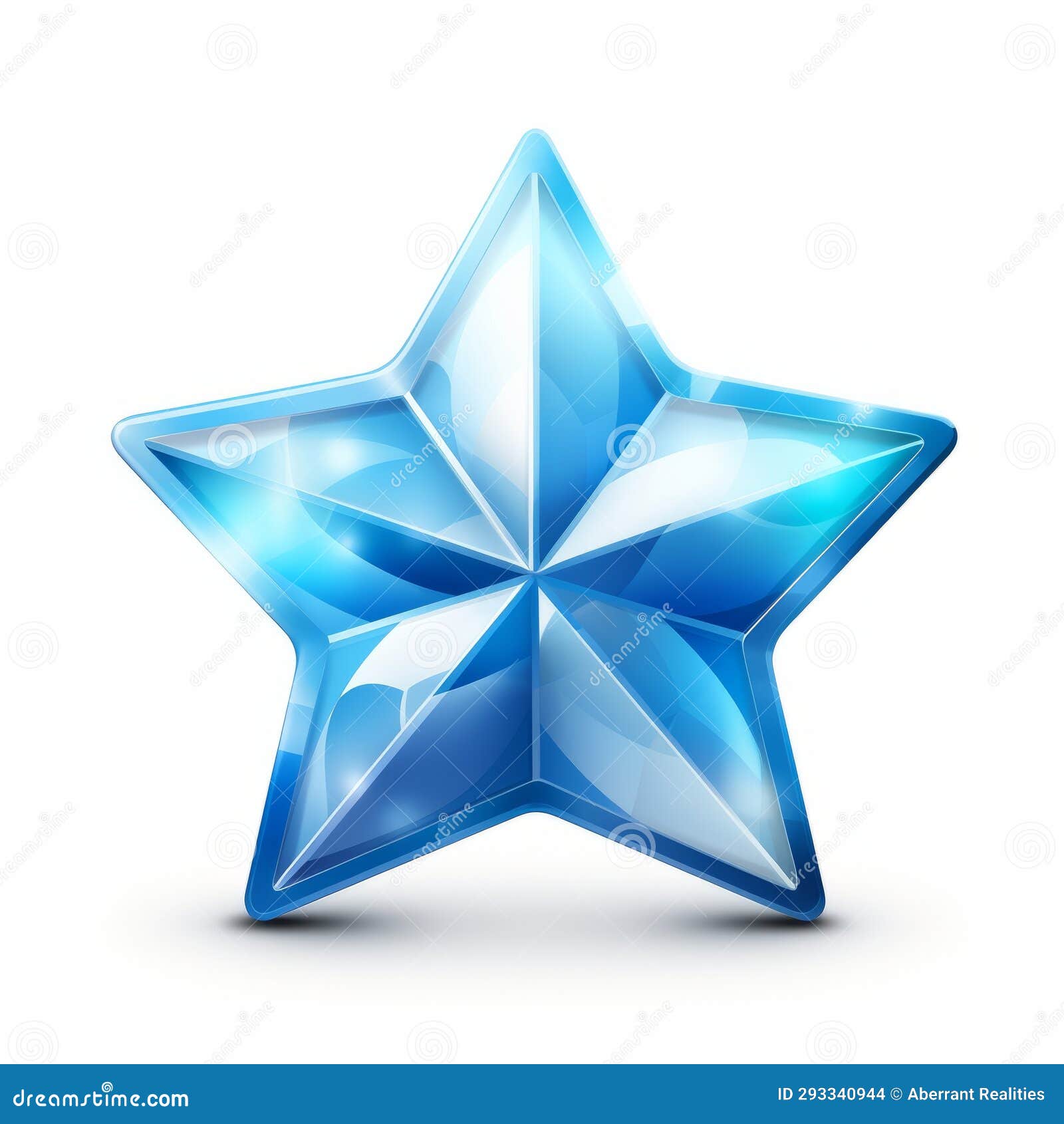 A Blue Star Icon on a White Background Stock Illustration ...