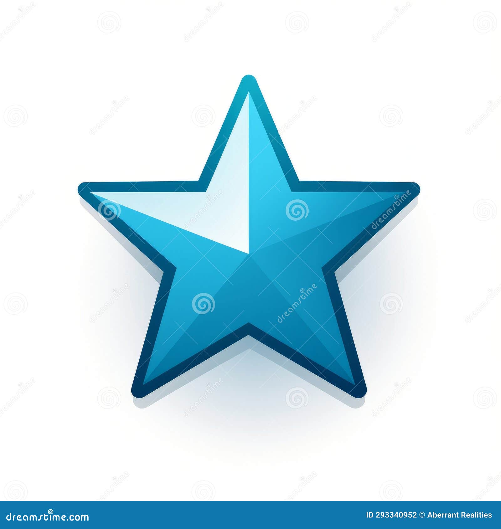 A Blue Star Icon on a White Background Stock Illustration ...
