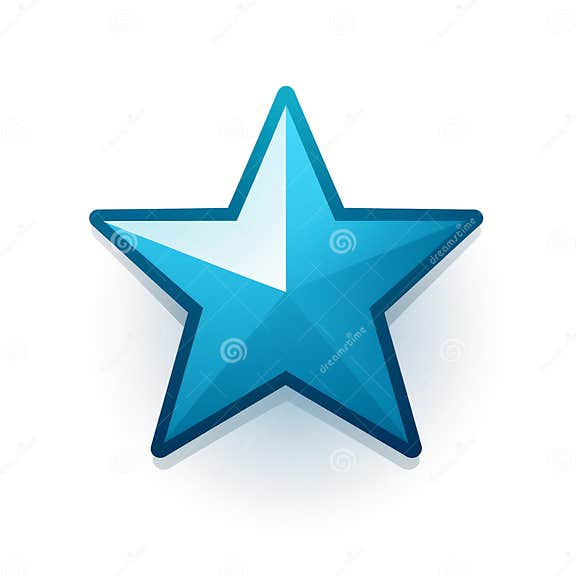 A Blue Star Icon on a White Background Stock Illustration ...