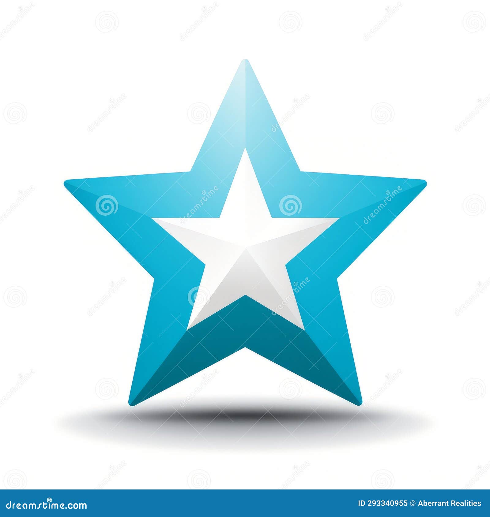 A Blue Star Icon on a White Background Stock Illustration ...