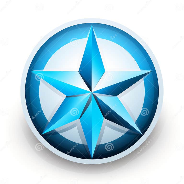 A Blue Star Icon on a White Background Stock Illustration ...