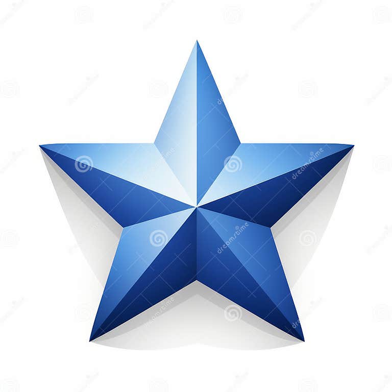 A Blue Star Icon on a White Background Stock Illustration ...