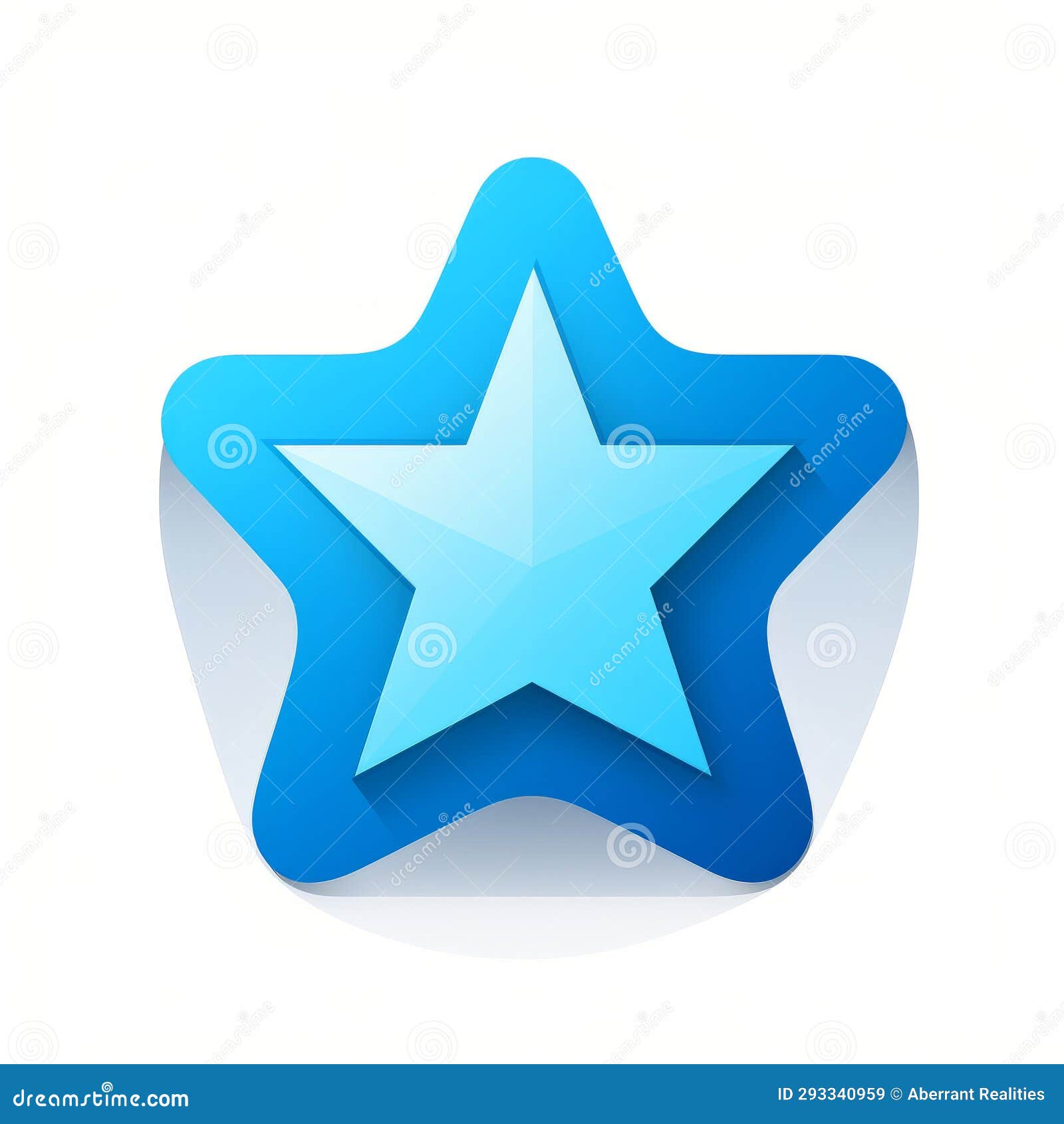 A Blue Star Icon on a White Background Stock Illustration ...