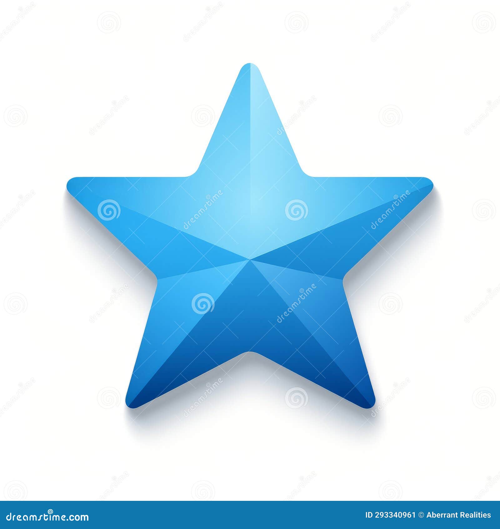 A Blue Star Icon on a White Background Stock Illustration ...