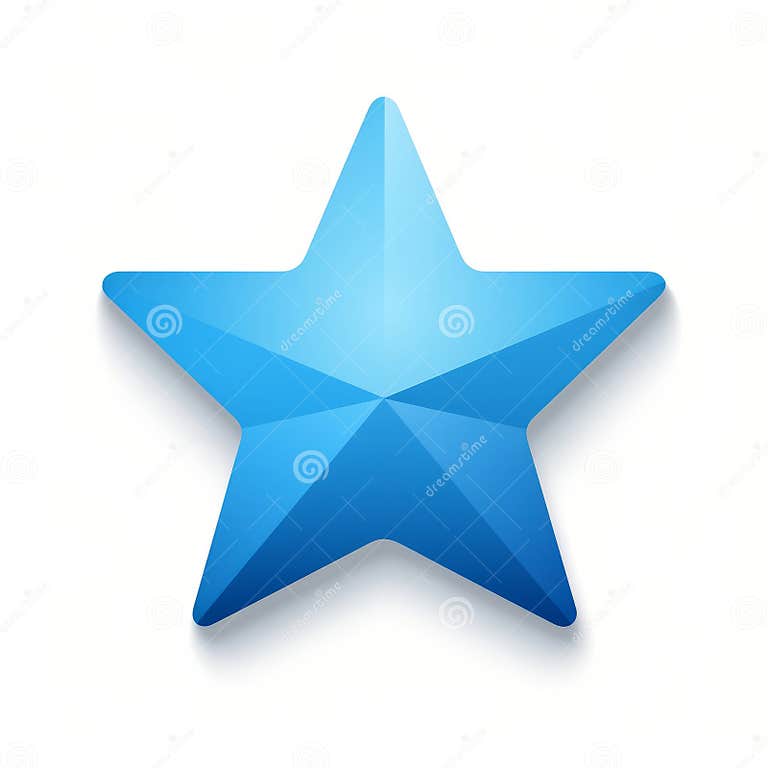 A Blue Star Icon on a White Background Stock Illustration ...
