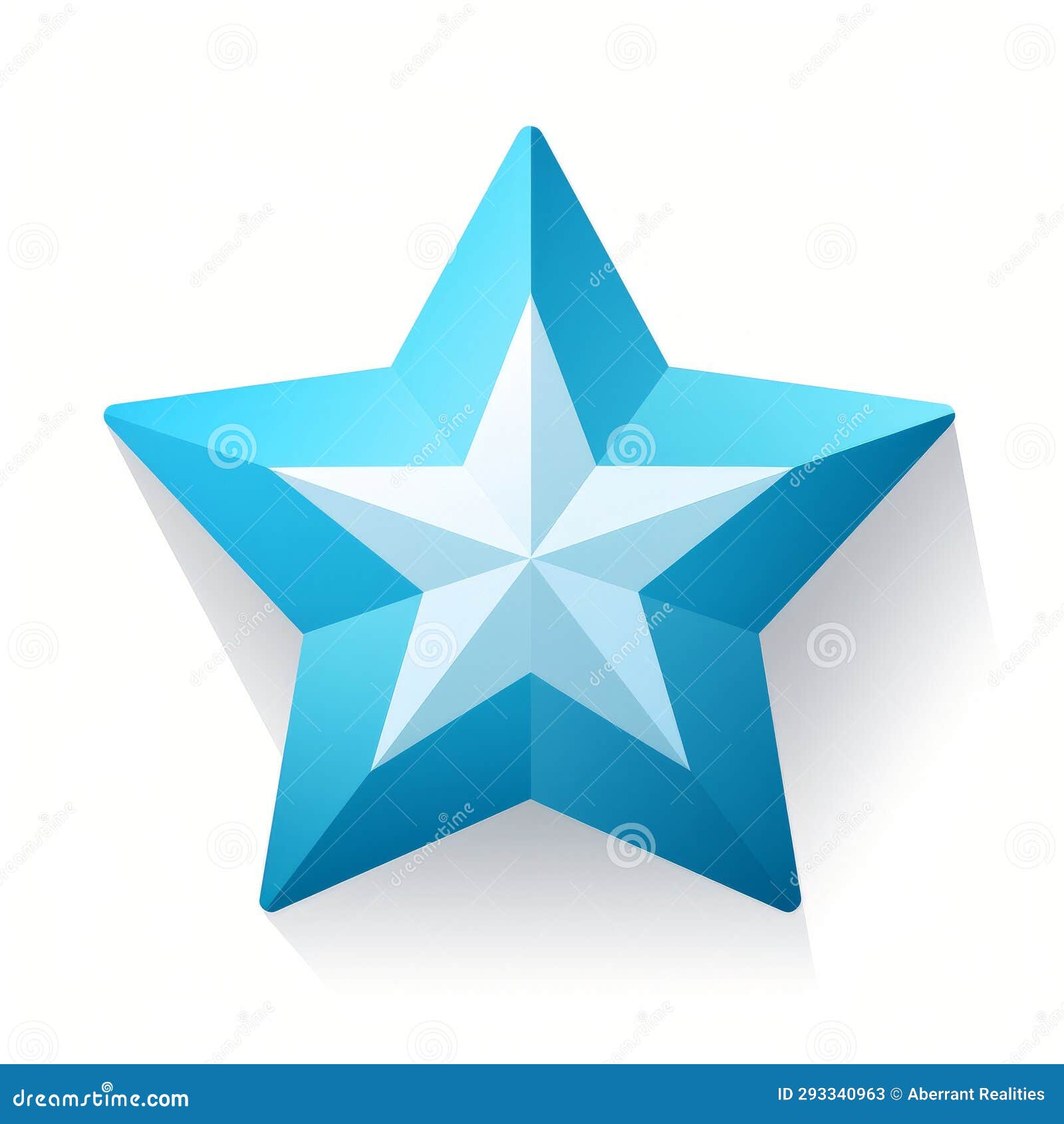 A Blue Star Icon on a White Background Stock Illustration ...