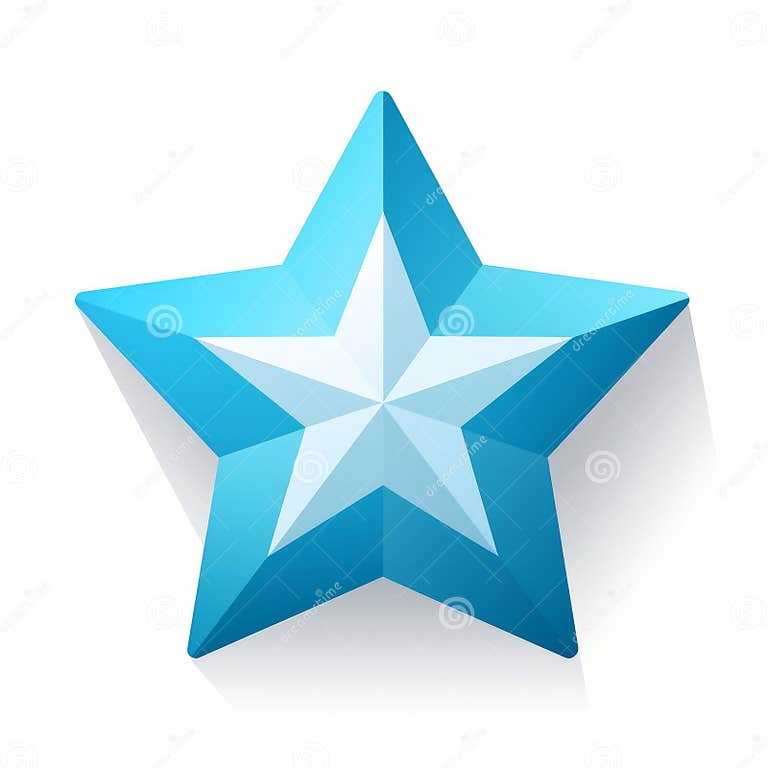 A Blue Star Icon on a White Background Stock Illustration ...