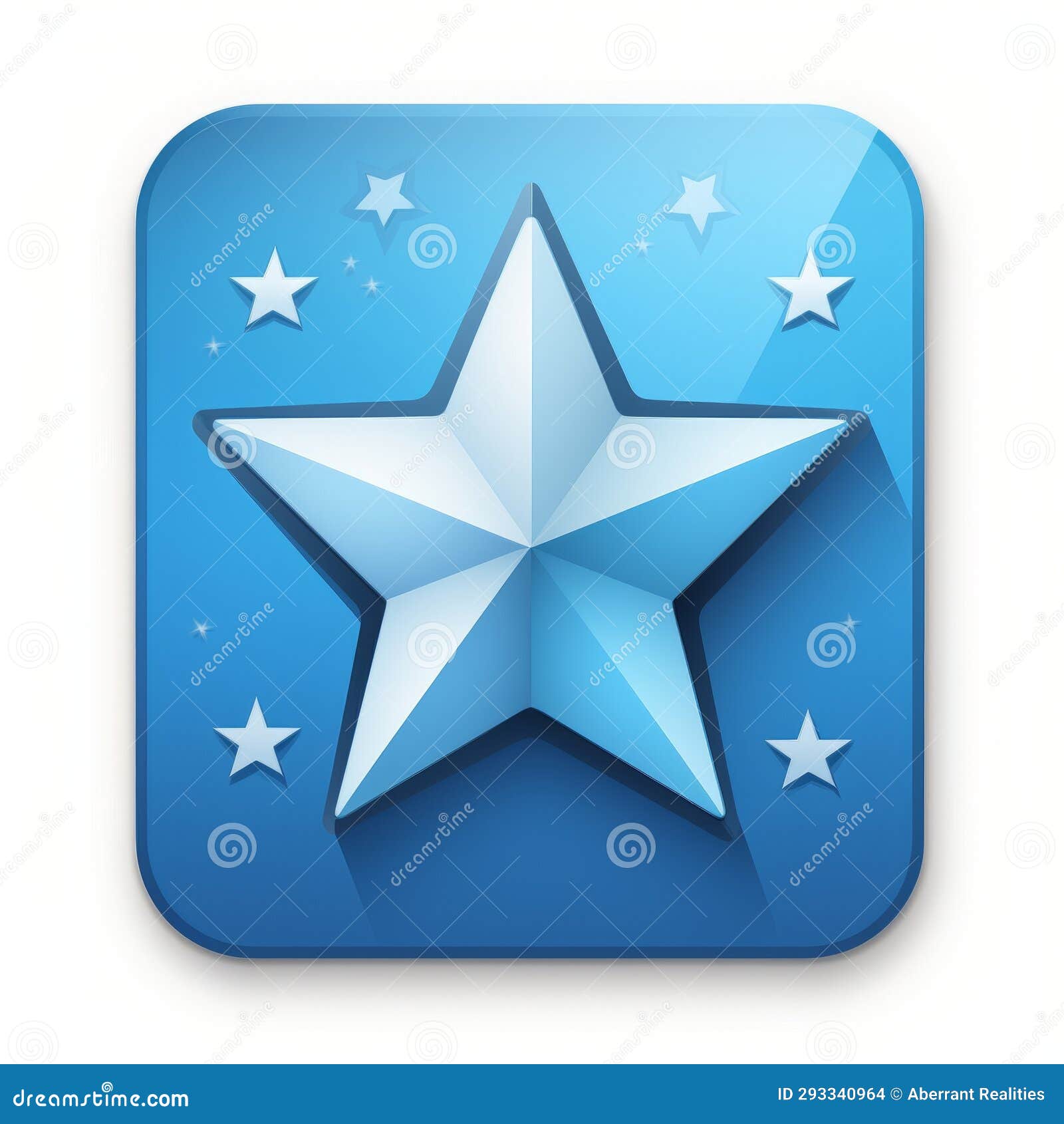 A Blue Star Icon on a White Background Stock Illustration ...