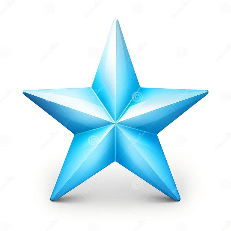 A Blue Star Icon on a White Background Stock Illustration ...