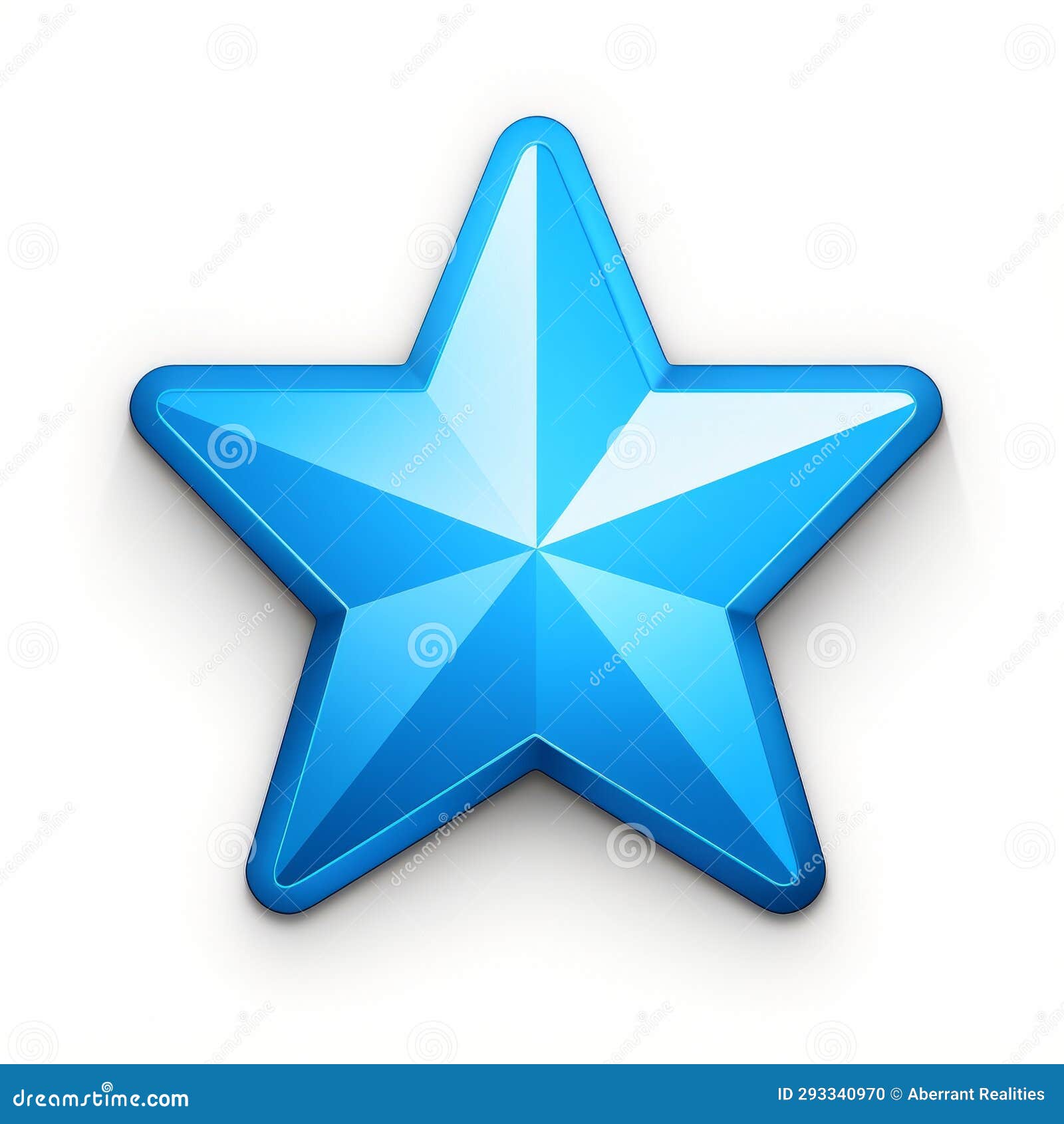 A Blue Star Icon on a White Background Stock Illustration ...