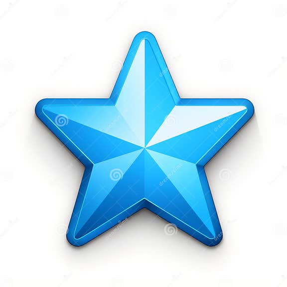 A Blue Star Icon on a White Background Stock Illustration ...