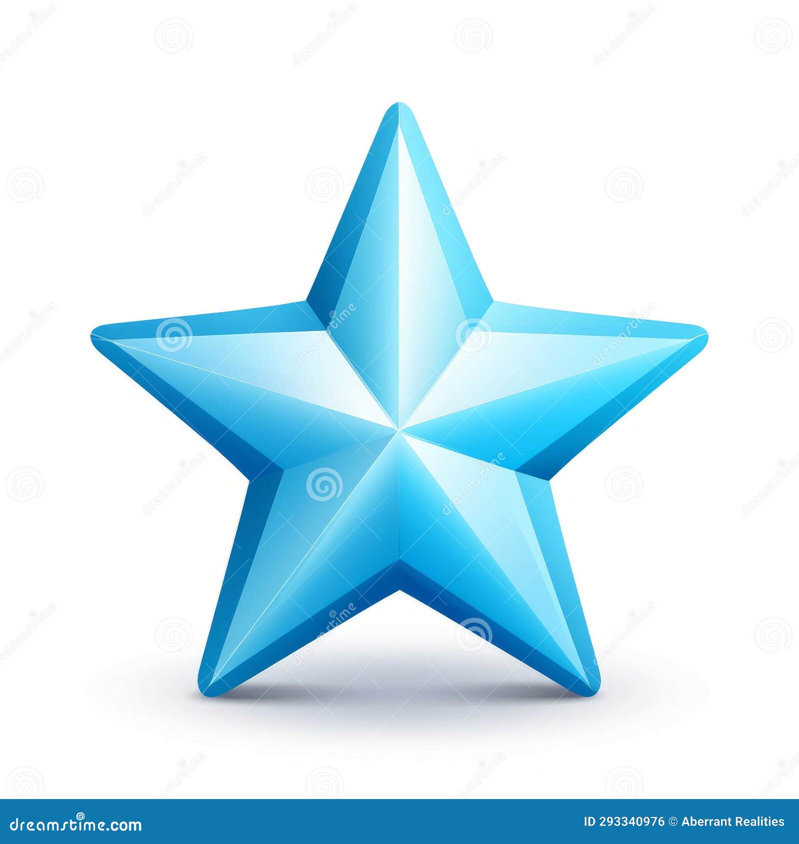 A Blue Star Icon on a White Background Stock Illustration ...