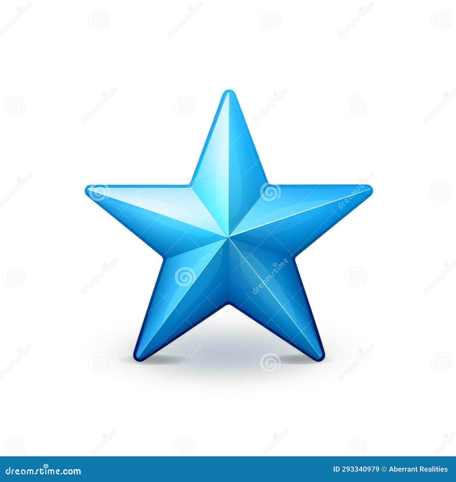 A Blue Star Icon on a White Background Stock Illustration ...