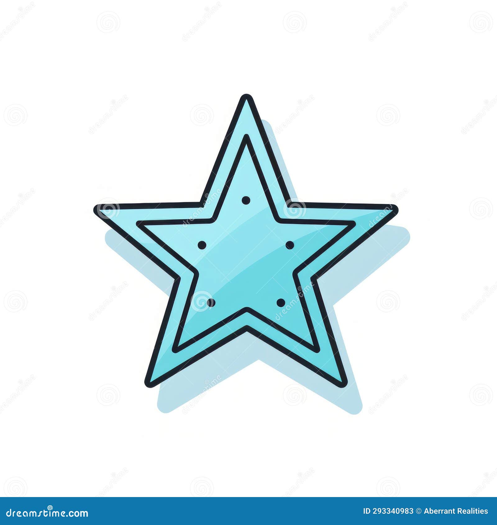 A Blue Star Icon on a White Background Stock Illustration ...
