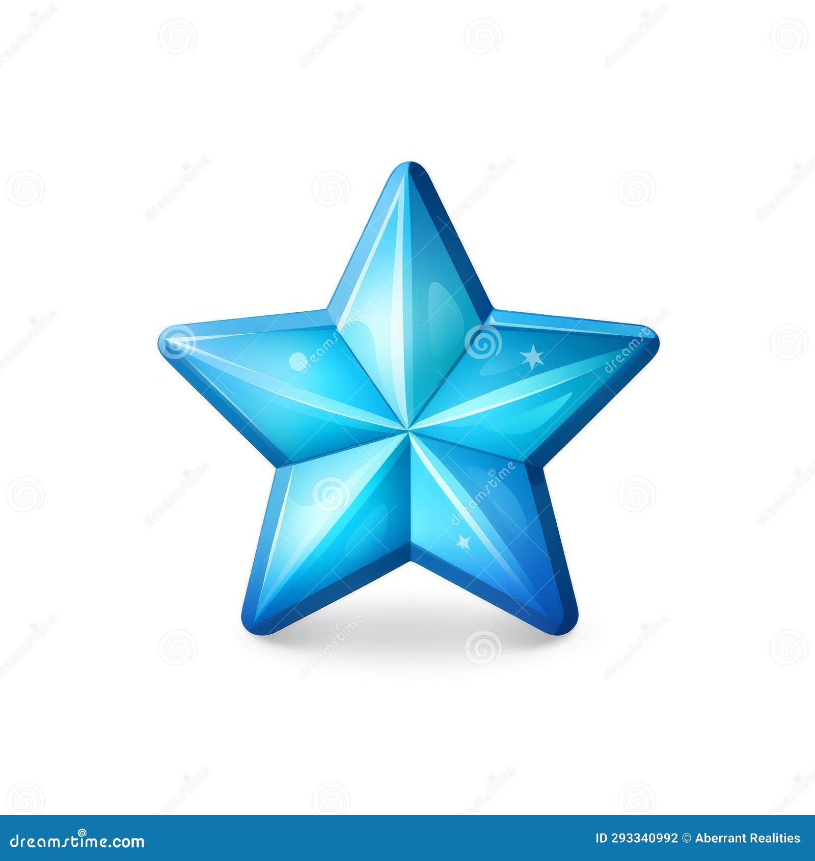 A Blue Star Icon on a White Background Stock Illustration ...
