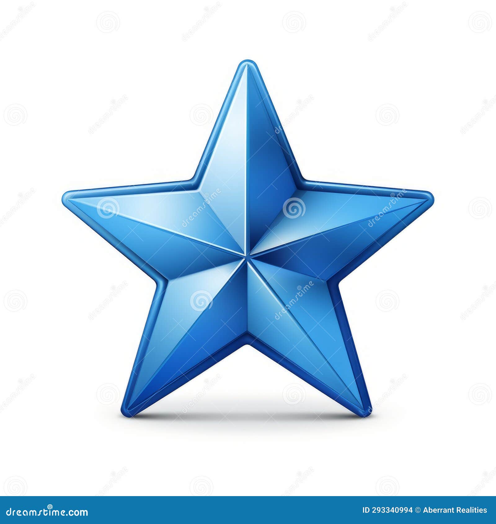 A Blue Star Icon on a White Background Stock Illustration ...