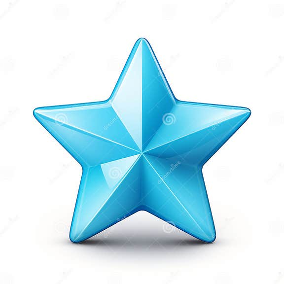 A Blue Star Icon on a White Background Stock Illustration ...
