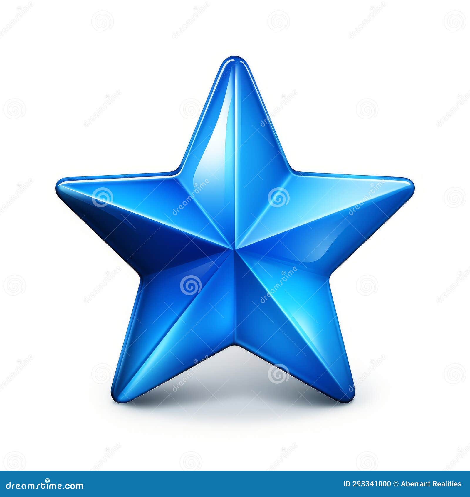 A Blue Star Icon on a White Background Stock Illustration ...